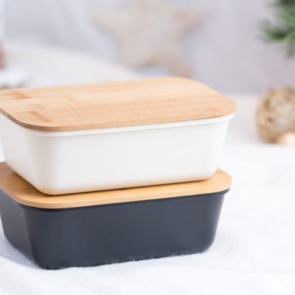 KADECO | Gegraveerde brooddoos met bamboe deksel | Cadeau