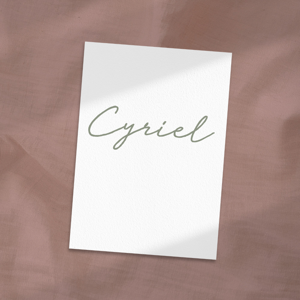 Ontwerp geboortekaartje - Cyriel • Kadeco